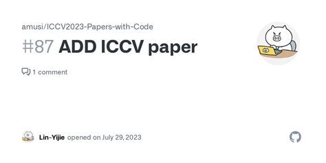 Add Iccv Paper · Issue 87 · Amusiiccv2023 Papers With Code · Github