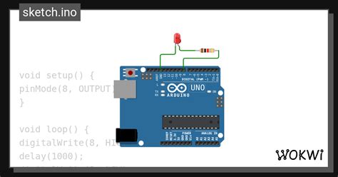 Turning On Led Wokwi ESP STM Arduino Simulator