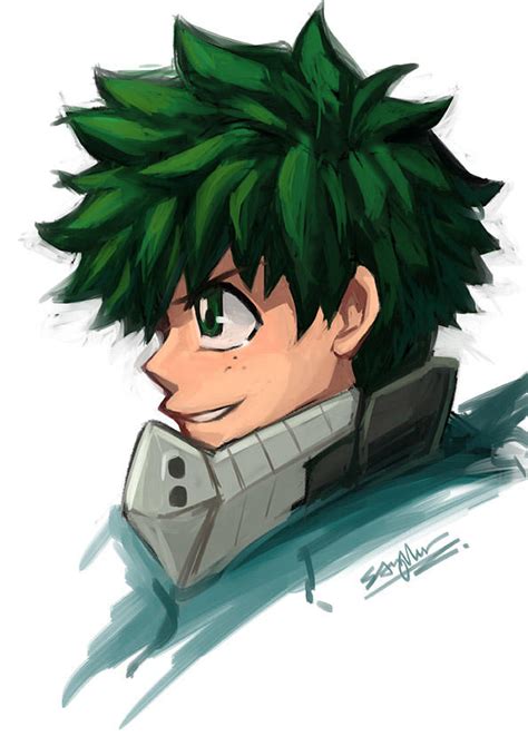 Midoriya Sideview Portrait By Stryller Art On Deviantart