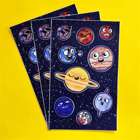 The Solar System Sticker Sheet On Storenvy