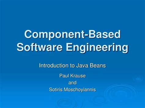 Ppt Component Based Software Engineering Powerpoint Presentation