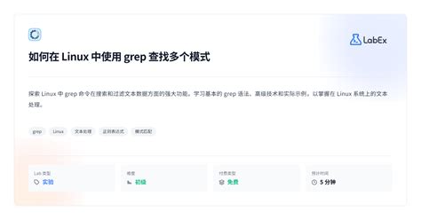 如何在 Linux 中使用 Grep 查找多个模式 Labex