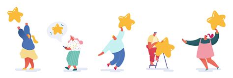 방문 페이지 웹 디자인 최고의 리뷰를 떠나 여자와 배너 고객 경험 또는 만족 긍정적 인 피드백 5 성급 등급 제품 또는 서비스