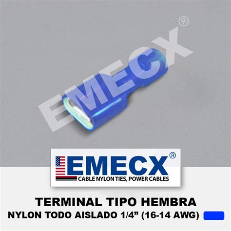Terminal Hembra Nylon Todo Aislado 14 Amarillo