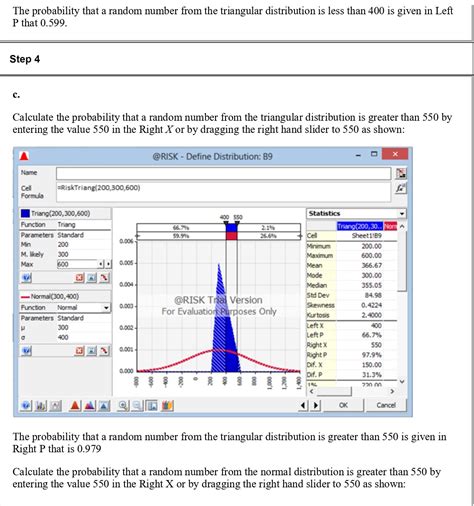 Solved Use Risks Define Distributions Tool To Draw A Triangular Distribution With Parameters