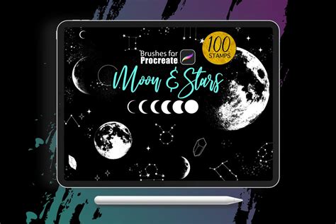 Procreate Moon And Stars Stamps By Qouhatunogad On Deviantart
