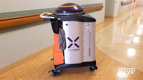 Xenex Lightstrike Germ Zapping Robot At Sharp Hospitals Sharp Healthcare