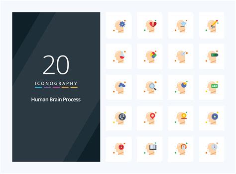 Human Brain Process Flat Color Icon For Presentation Vector Art At Vecteezy