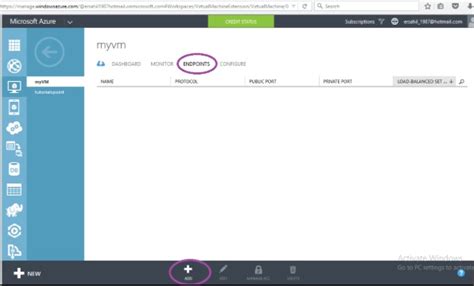 Microsoft Azure Endpoint Configuration