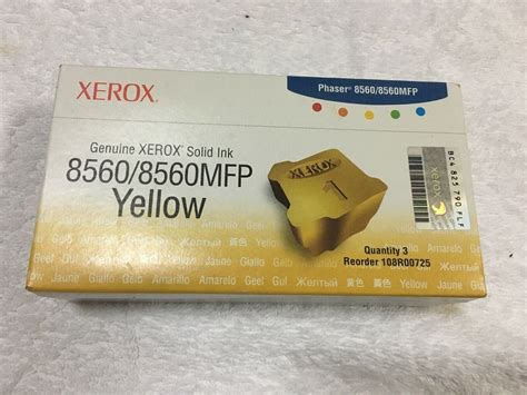 Genuine Xerox Yellow Solid Ink Phaser 8560 8560mfp 108r00725 Sealed 3