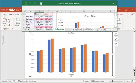 how to insert chart in powerpoint from excel data