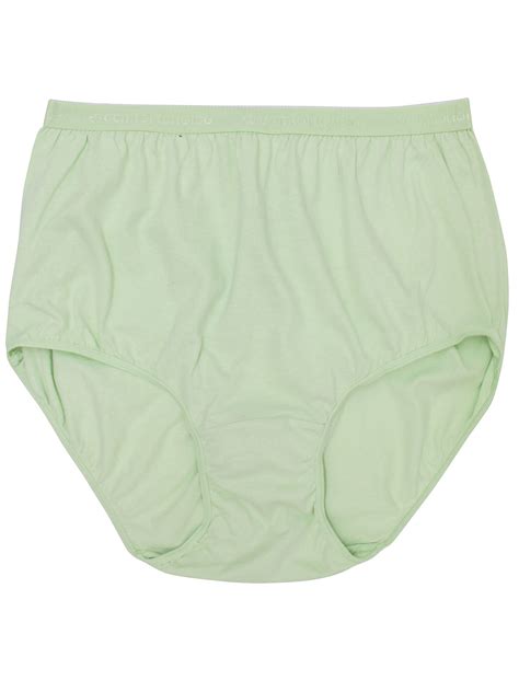 Comfort Choice Comfort Choice Light Green Pure Cotton High Waisted