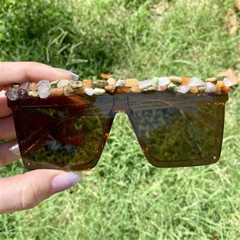 Handmade Gemstone Sunglasses Ethereal Visions Art Depop