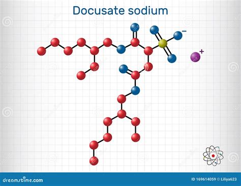 Docusate Dioctyl Sulfosuccinate Docusate Sodium C20h37nao7s Molecule