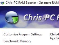 Chris PC RAM Booster Download Clear Your RAM And Increase The Performance Of Your Machine By