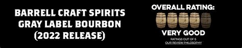 Barrell Craft Spirits Gray Label Bourbon 2022 Release Review