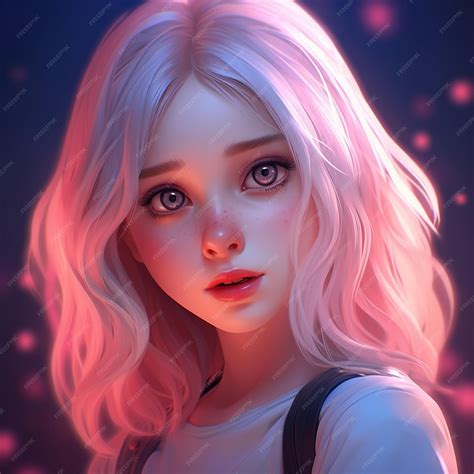 Premium Photo Cute Anime Girl Young Character