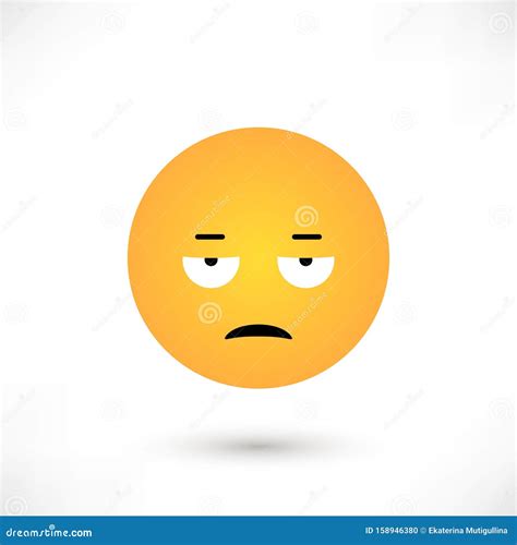 Displeased Emoticon Round Stock Illustration Illustration Of People