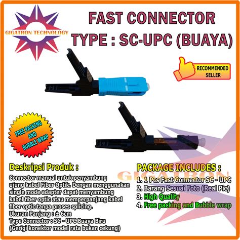 Jual Fast Connector Sc Upc Ftth Fiber Optic Konektor Fiber Optik Fo