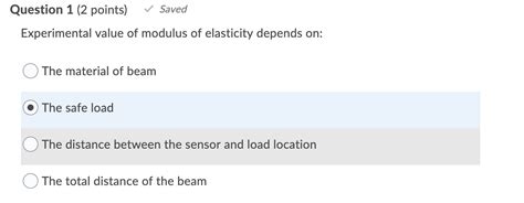 Solved Question Points Saved Experimental Value Of Chegg