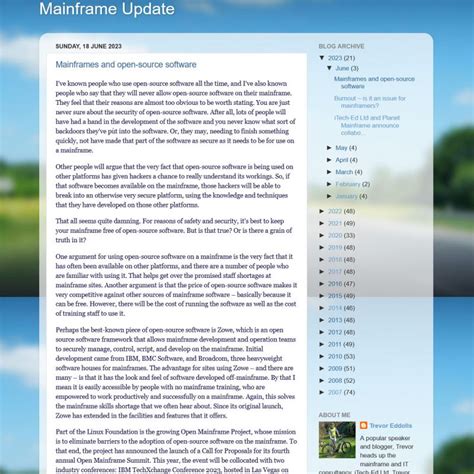 trevor eddolls on linkedin mainframe opensource software