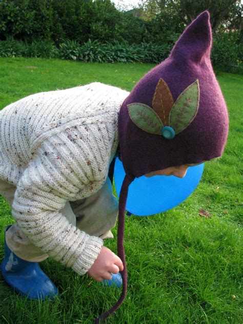 Autumn Leaves Wool Pixie Hat By Heart Felt Felt Pixie Hat Felt Hearts Felt