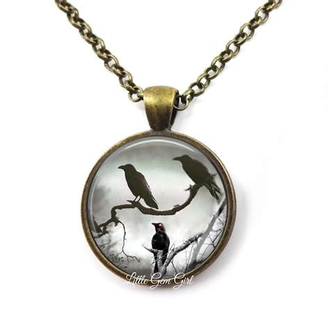 Crow Necklace Etsy