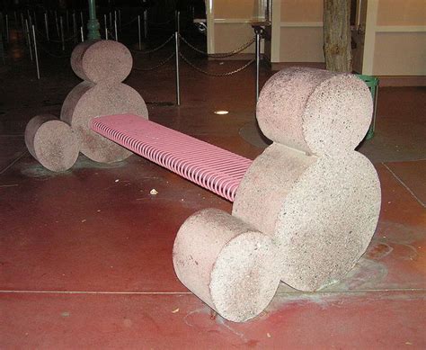 Mickey Mouse Bench At Disneyland