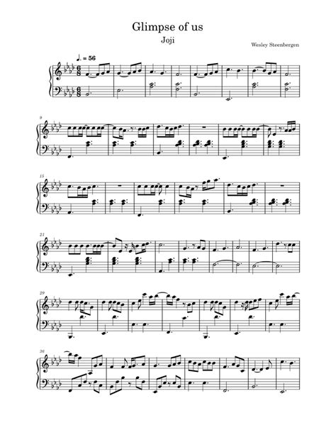 Glimpse Of Us Joji In Piano Notes Songs Piano Songs Sheet Music Free Violin Sheet Music