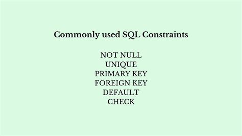 Commonly Used Sql Constraints — Ms Sql Server By Ritu Santra Medium