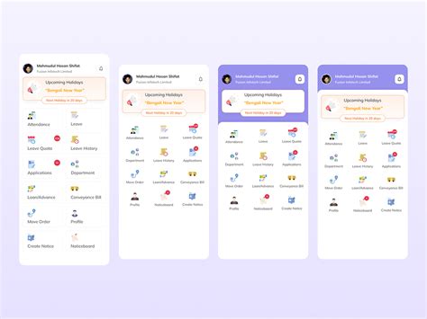 Employee Leave Management Mobile App Dashboard Design Behance