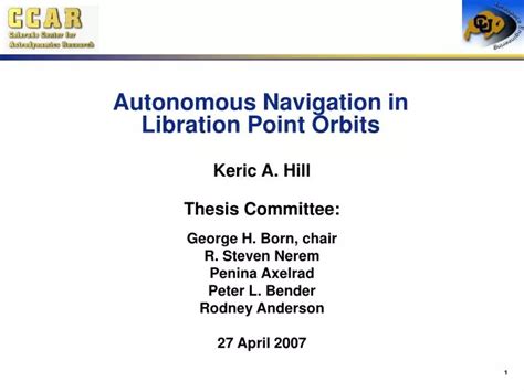 ppt autonomous navigation in libration point orbits powerpoint