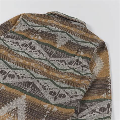 C17 Jeans Mens Long Sleeve Navajo Chore Overshirt Rustic Oat