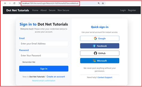 Redirect To Returnurl After Login In Aspnet Core Dot Net Tutorials