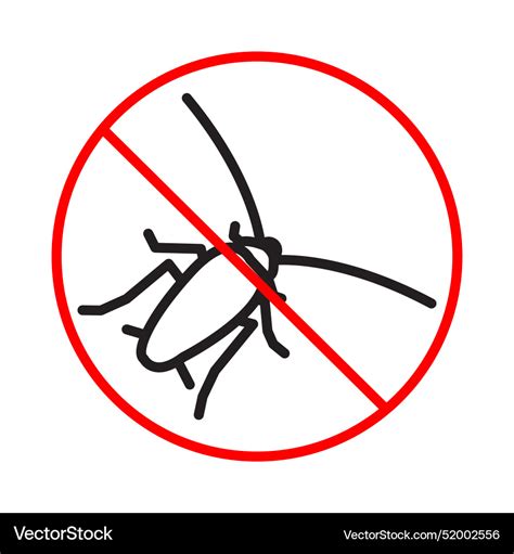 Stop Insect Entry Sign Maintain Pest Free Zones Vector Image