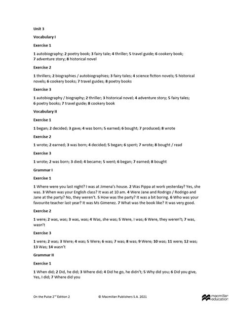 Otp2 Level 2 U3 Test Activity Bank Answer Key Pdf