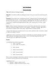 Unknown Pathogen Identification Lab Techniques And Results Course Hero