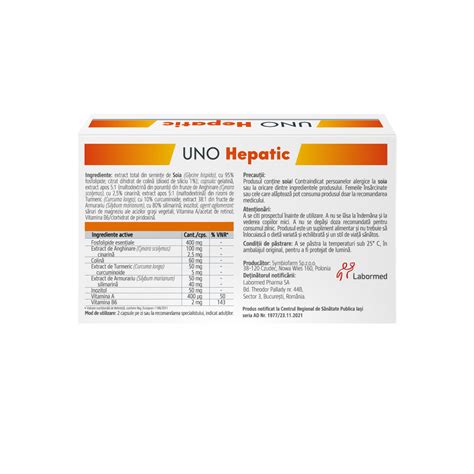 Uno Hepatic 30 Capsule Labormed Pharma Farmacia Tei Online