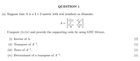 Solved Question 1a ﻿suppose That A Is A 2×2 ﻿matrix With