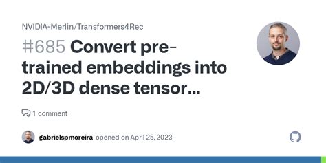Convert Pre Trained Embeddings Into 2d3d Dense Tensor Representation