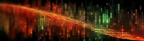 Red Orange Green Matrix Numbers Style Background Generative Ai Stock Illustration