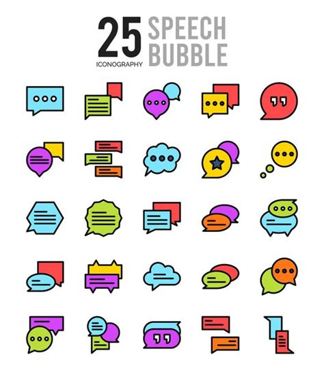 25 Illustration Vectorielle Du Pack Dicônes De Couleur Linéaire De