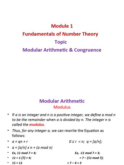 4 introduction to nt modu arith and congruence 09 01 2024 pdf ring