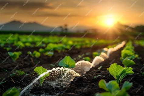 Premium Photo Maximizing Water Efficiency In Agriculture Through Smart Irrigation Systems