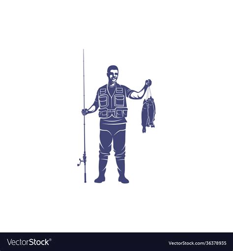 Angler Design Creative Logo Royalty Free Vector Image