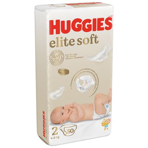 Подгузники Huggies Elite Soft для новорожденных 2 4-6кг 50шт купить по ...