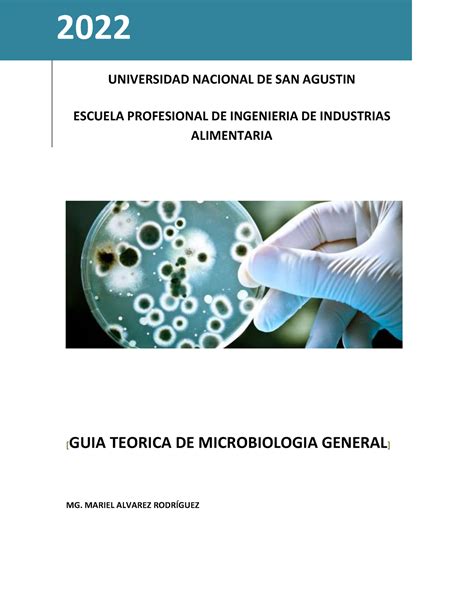 Primera Unidad Microbiología General 2022 UNIVERSIDAD NACIONAL DE SAN