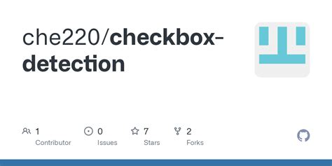 Github Che220checkbox Detection