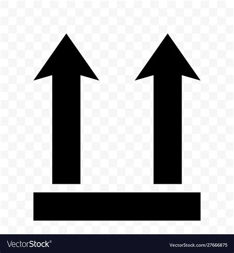 This Side Up Icon Fragile Box Arrow Symbol Handle Vector Image My Xxx