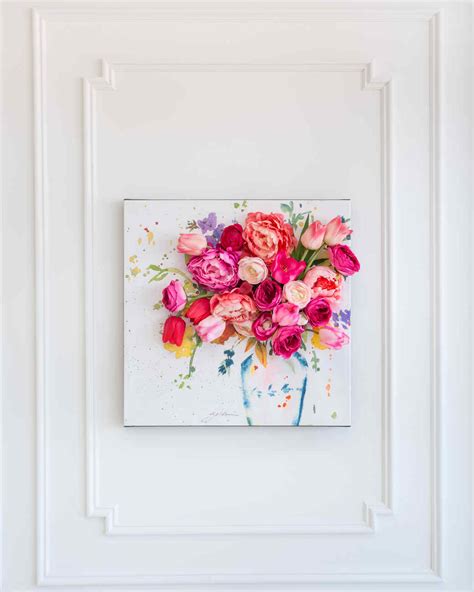 3 D Floral Canvas Wall Art Martha Stewart